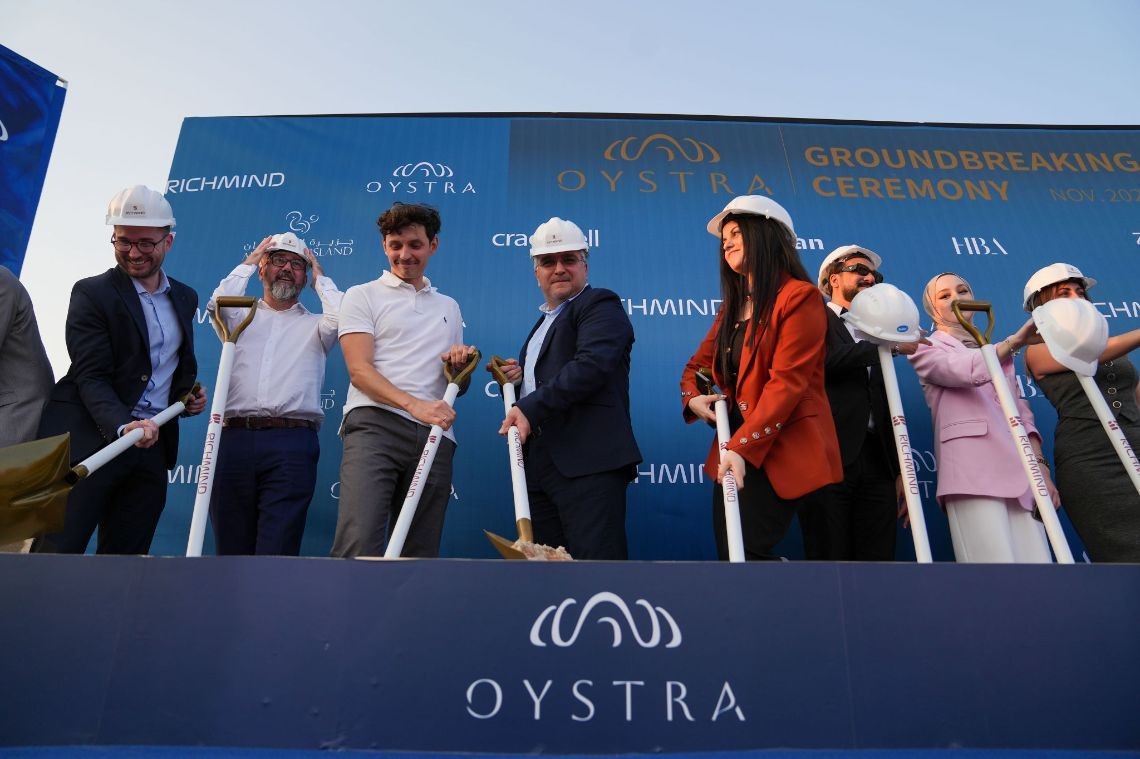 The groundbreaking of Oystra Al Marjan